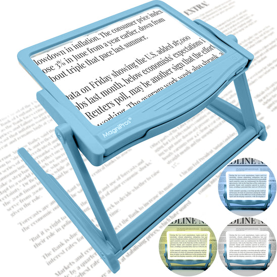 5x LED Page Magnifier with 3 Color Light Modes & Detachable Hands-Free
