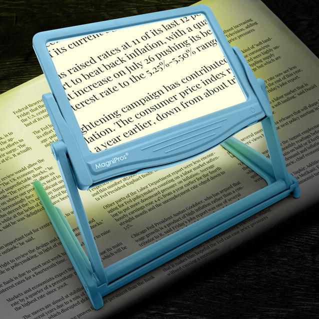 5x LED Page Magnifier with 3 Color Light Modes & Detachable Hands-Free
