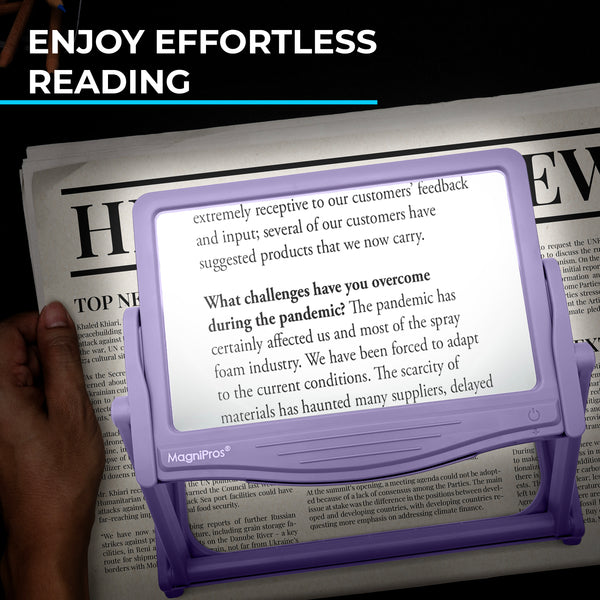 5x LED Page Magnifier with 3 Color Light Modes & Detachable Hands-Free ...