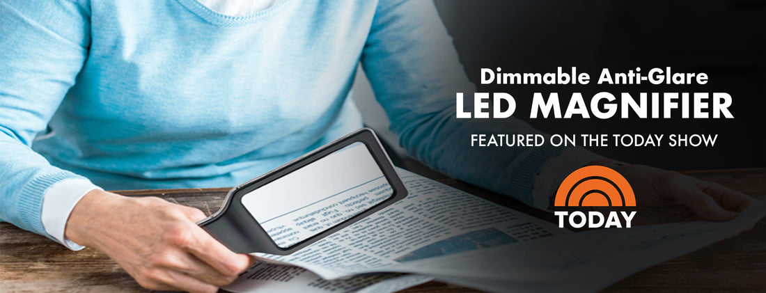 Premium LED Magnifying Glass for Reading by MagniPros
